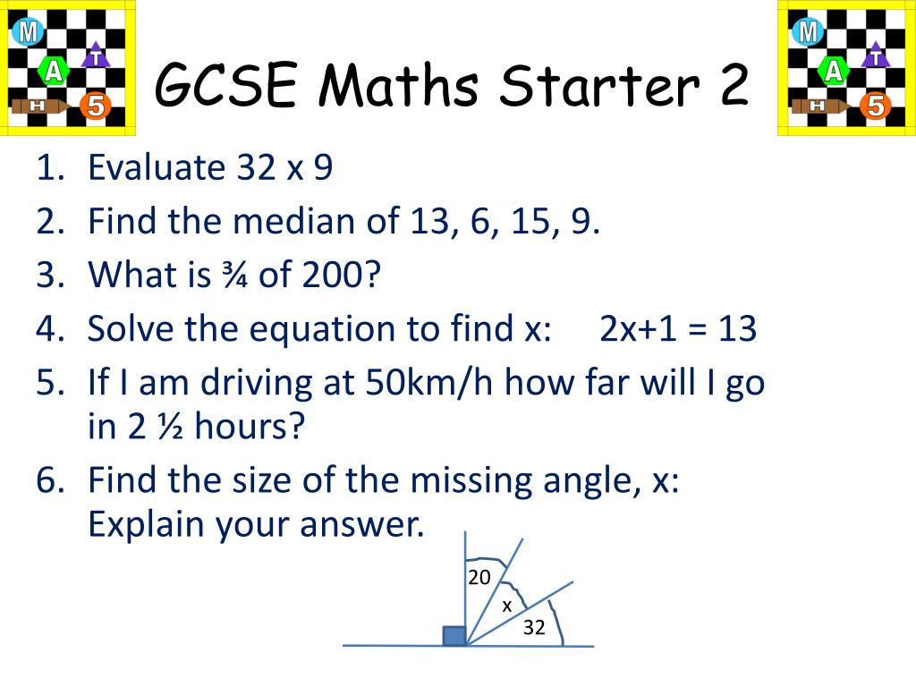 PPT GCSE Maths Starter 2 PowerPoint Presentation Free Download ID
