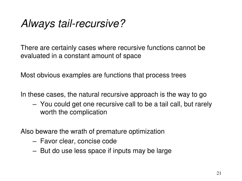 Ppt Cse 341 Programming Languages Lecture 6 Fancy Patterns Exceptions Tail Recursion