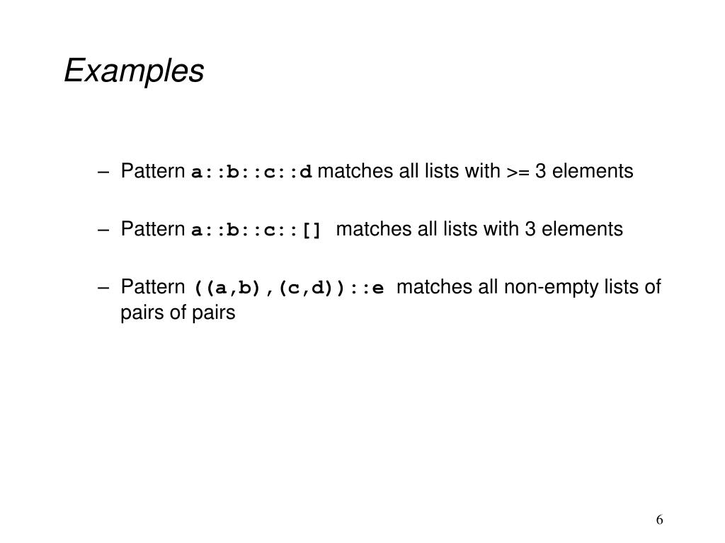 Ppt Cse 341 Programming Languages Lecture 6 Fancy Patterns Exceptions Tail Recursion