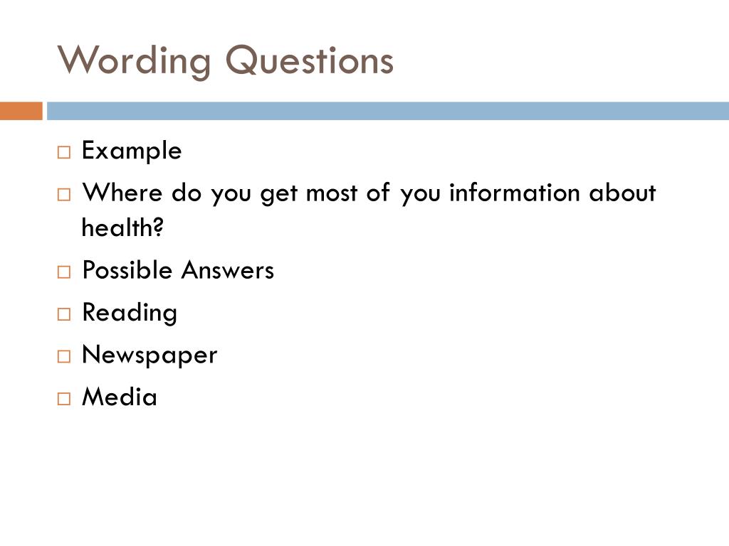 PPT - Some General Rules for Designing Good Survey Instruments ...