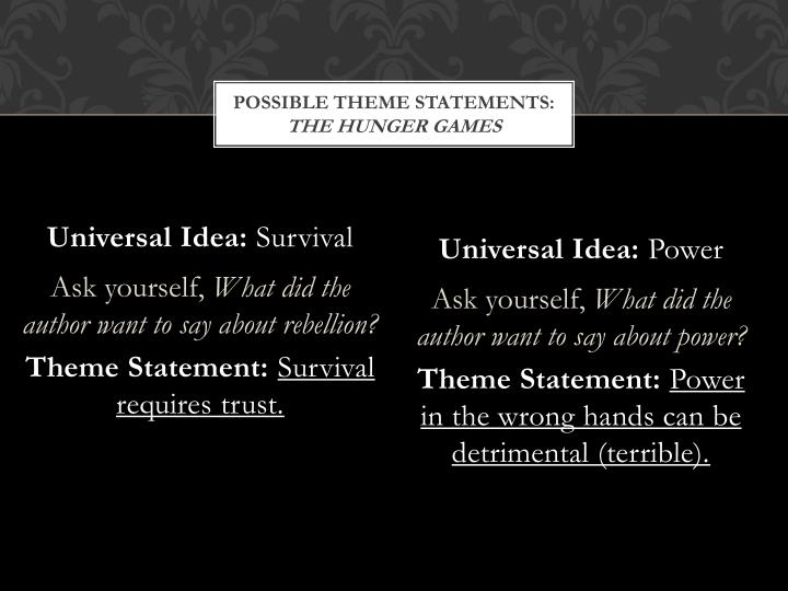 PPT - Themes in The Hunger Games PowerPoint Presentation - ID:2445986
