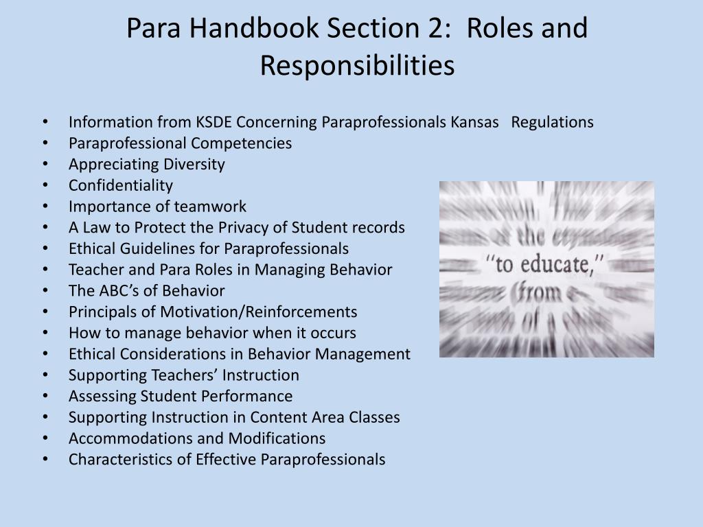 PPT - Geary County USD 475 Paraeducators Handbook PowerPoint ...
