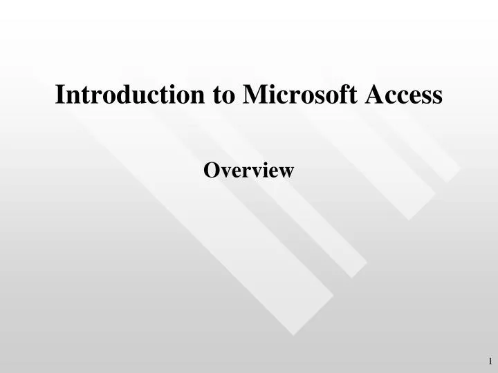 PPT - Introduction to Microsoft Access PowerPoint Presentation, free ...