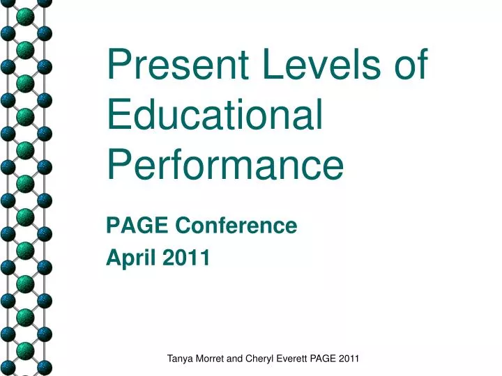 PPT - Present Levels of Educational Performance PowerPoint Presentation ...