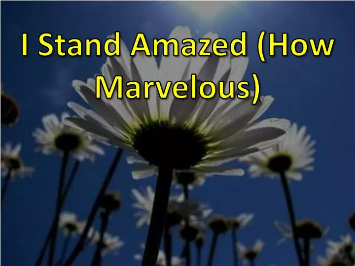 PPT - I Stand Amazed (How Marvelous) PowerPoint Presentation, free ...