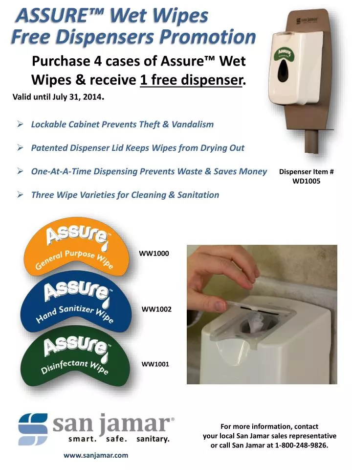 PPT - ASSURE™ Wet Wipes Free Dispensers Promotion PowerPoint ...