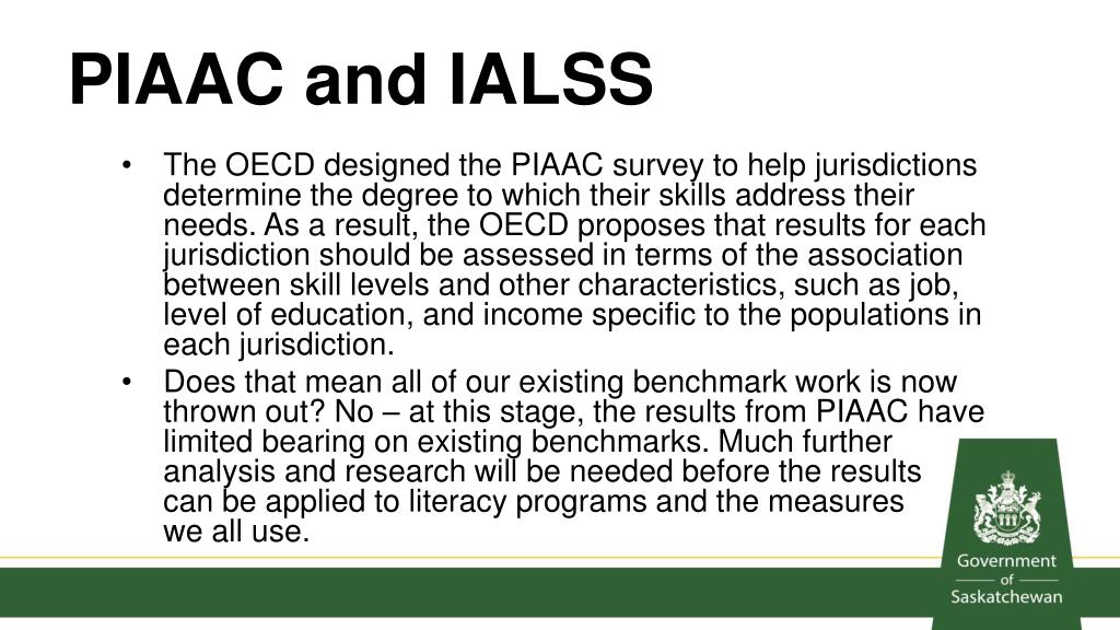 PPT - PIAAC = Programme for the International Assessment of Adult ...