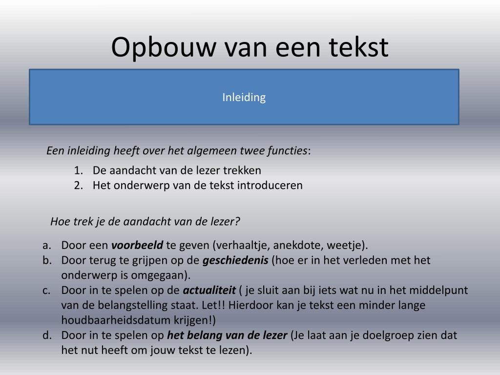 PPT - Schrijfvaardigheid en argumentatie PowerPoint Presentation, free ...