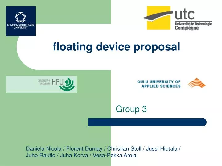 PPT - floating device proposal PowerPoint Presentation, free download ...
