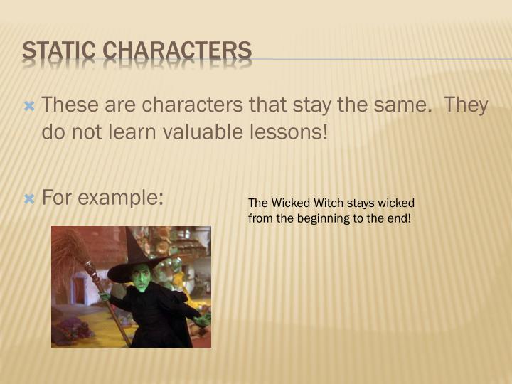 PPT - Static or Dynamic Characters PowerPoint Presentation - ID:2450138