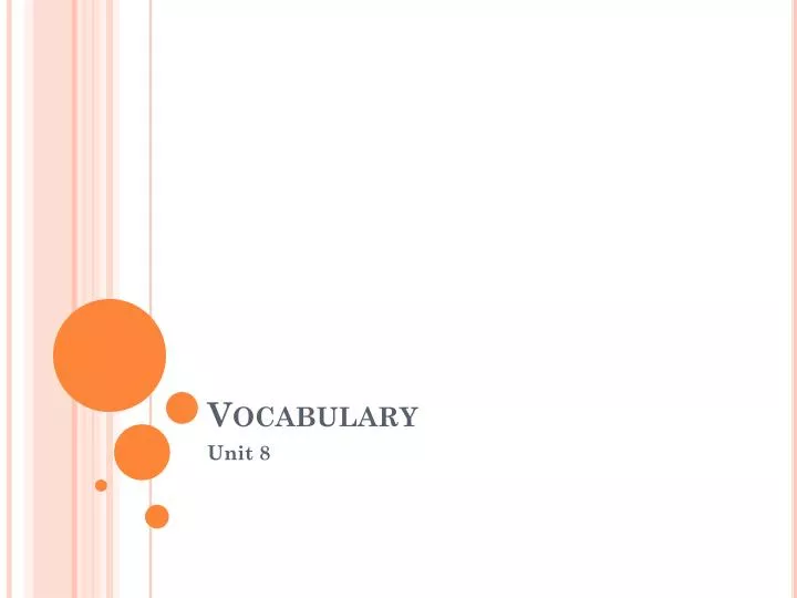 PPT - Vocabulary PowerPoint Presentation, free download - ID:2450296