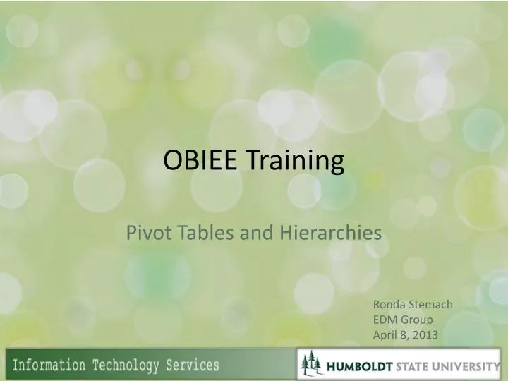 Ppt Obiee Training Powerpoint Presentation Free Download Id 2451647