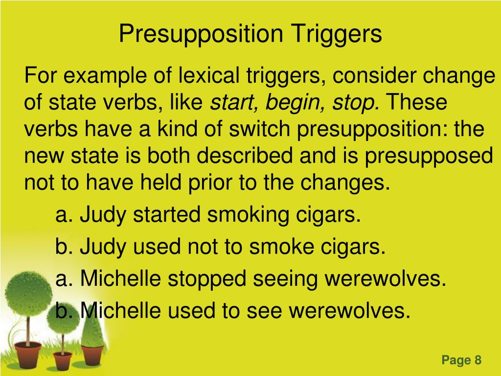 PPT - Presupposition By Rina Husnaini Febriyanti PowerPoint ...