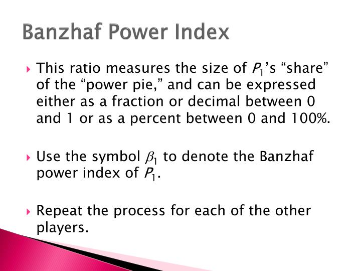PPT - The Banzhaf Power Index PowerPoint Presentation - ID:2452722