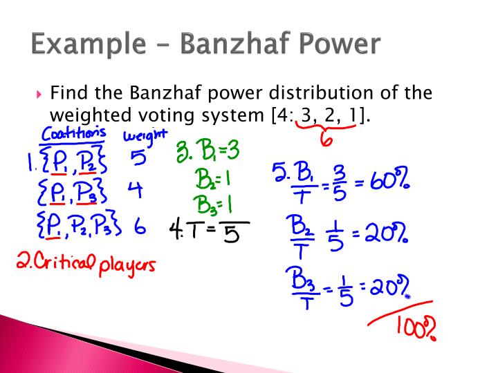 PPT - The Banzhaf Power Index PowerPoint Presentation - ID:2452722