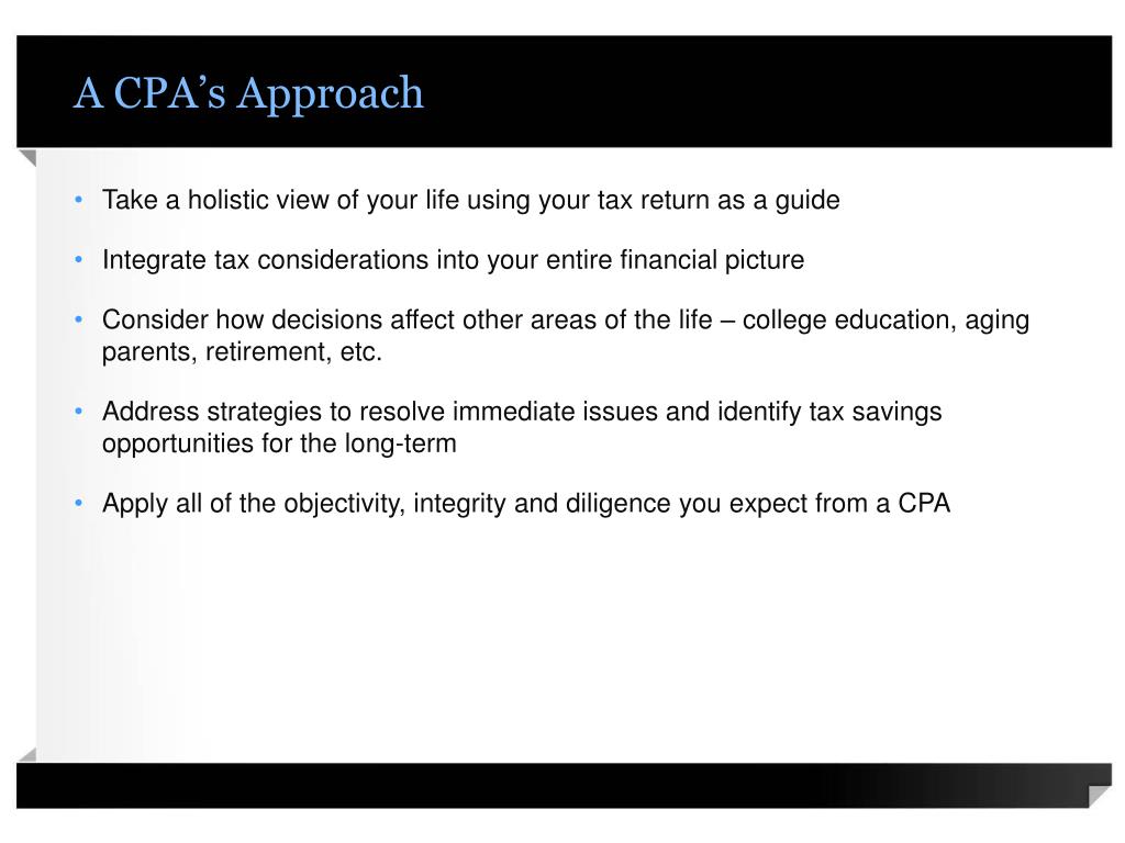 PPT - Expert Guide to Tax Planning & CPA Services PowerPoint ...