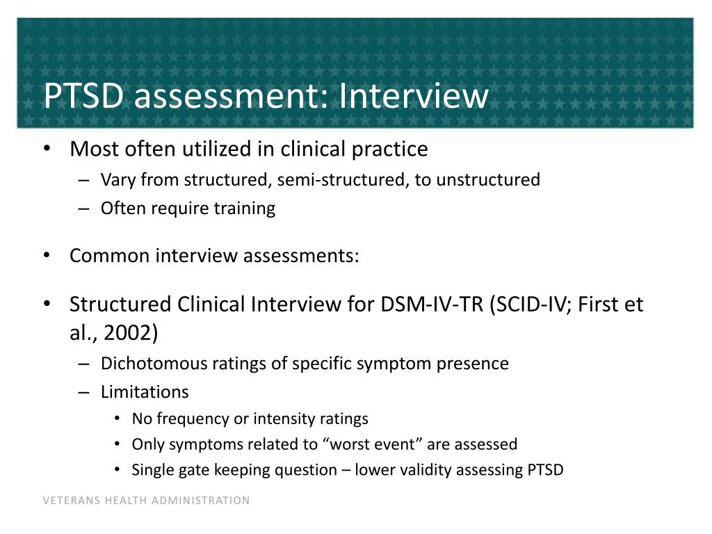 PPT - Posttraumatic Stress Disorder (PTSD) Assessment PowerPoint ...