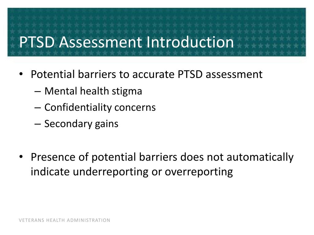 PPT - Posttraumatic Stress Disorder (PTSD) Assessment PowerPoint ...