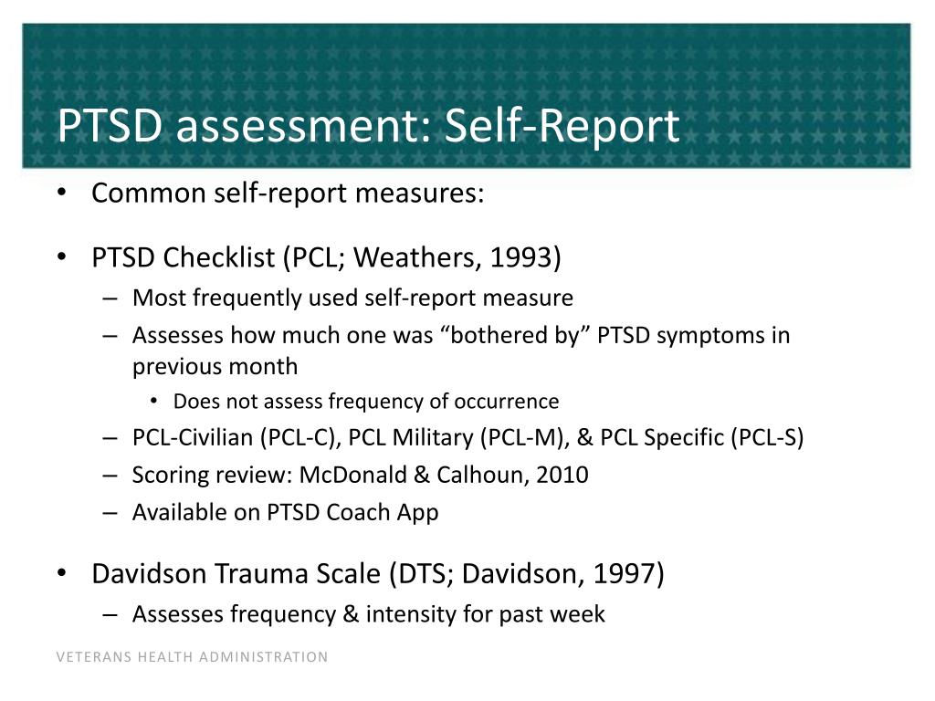 PPT - Posttraumatic Stress Disorder (PTSD) Assessment PowerPoint ...