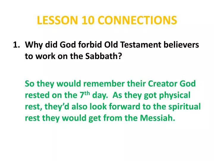 PPT - LESSON 10 CONNECTIONS PowerPoint Presentation, free download - ID ...