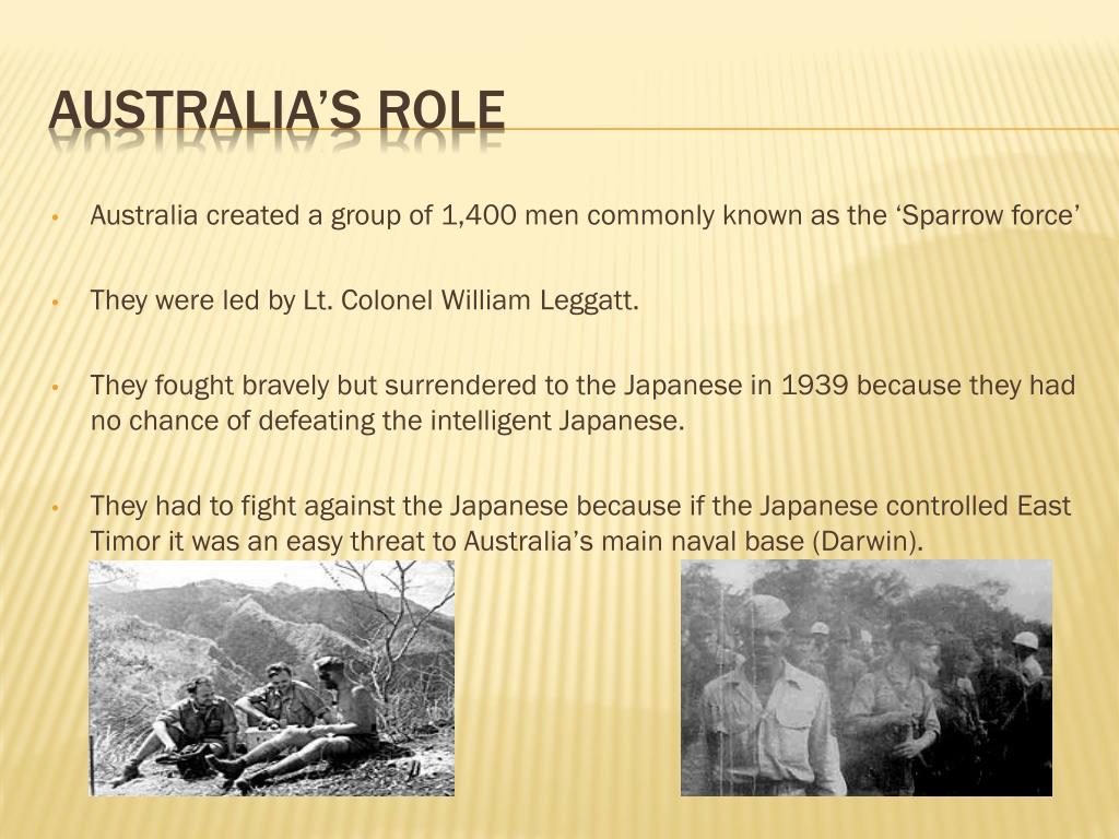 PPT - Japanese invasion of east timor Mark berezdecky and thomas ...