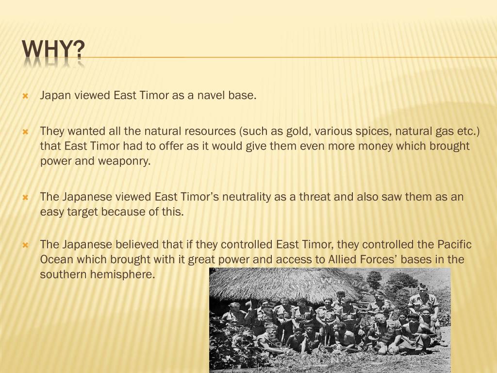 PPT - Japanese invasion of east timor Mark berezdecky and thomas ...