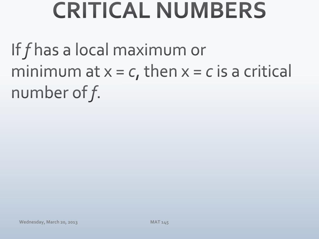 PPT - Calculus I (MAT 145) Dr. Day Wednesday March 20, 2013 PowerPoint ...