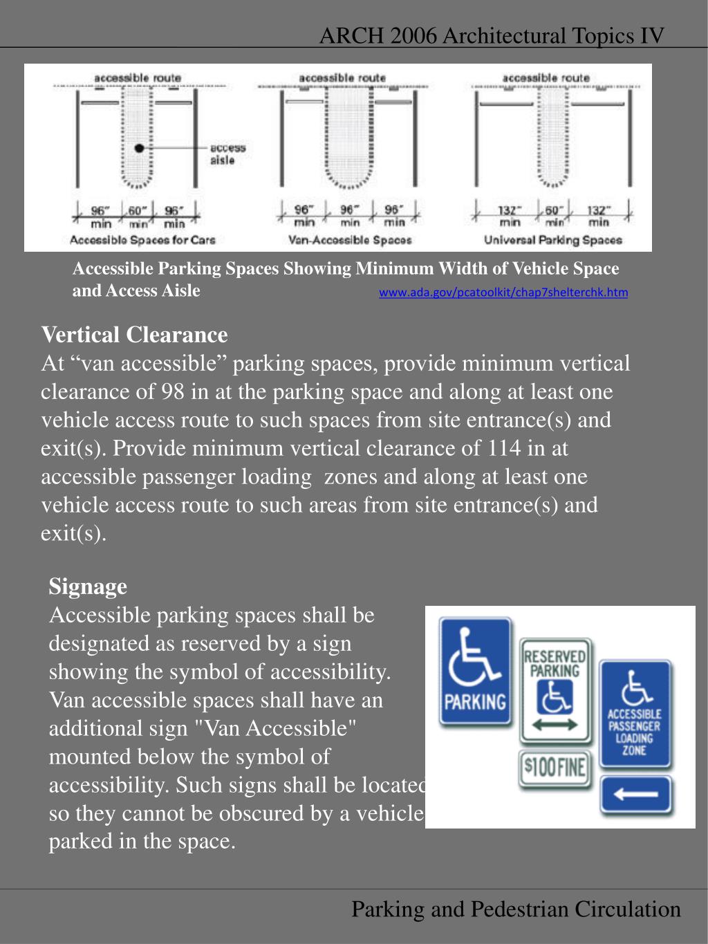 PPT - Parking Stall Dimensions Typical parking space: 9 ft x 18 ft to ...