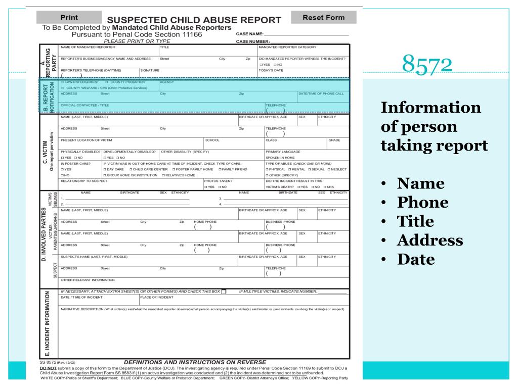 PPT - California Mandated Reporter Training PowerPoint Presentation ...