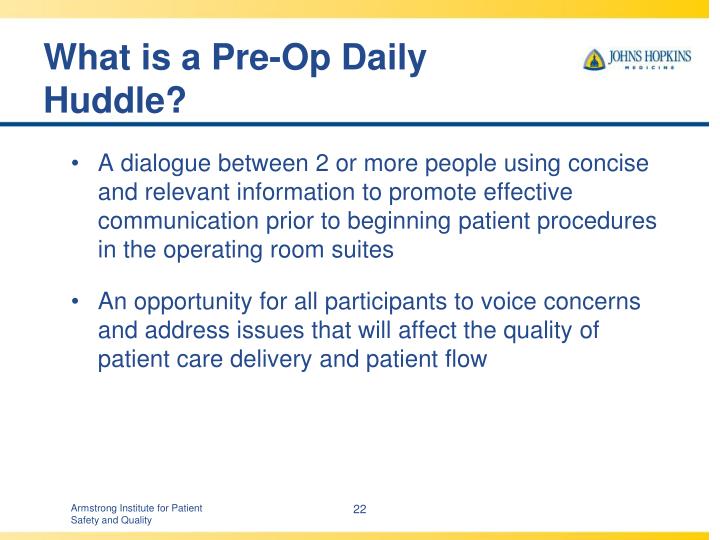 PPT - Optional SUSP Tools: Briefing Audits, Morning Huddle, and ...