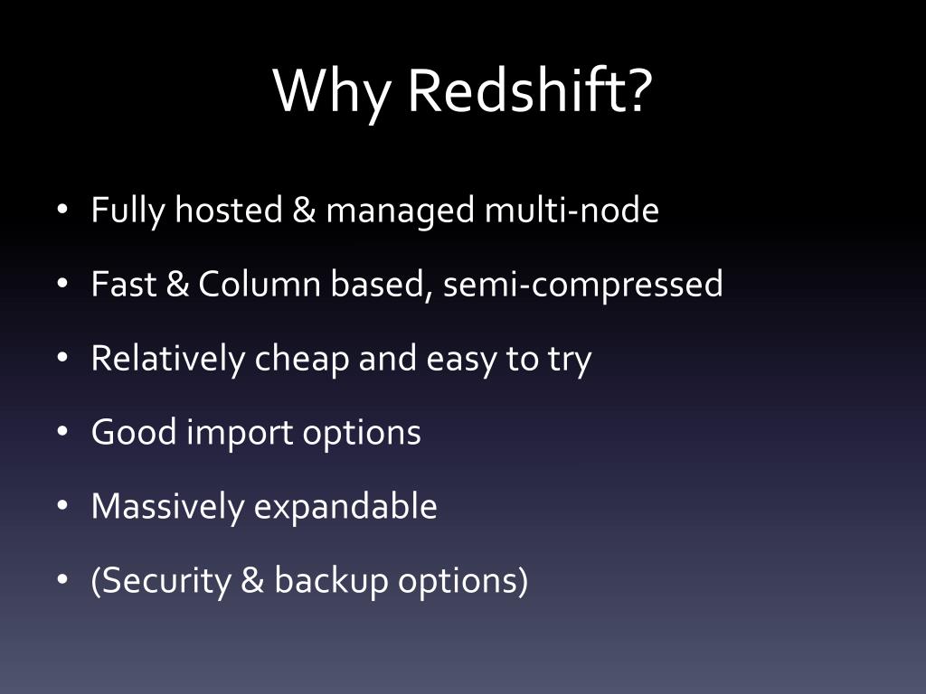 PPT - Integrating Redshift for Improved Data Management PowerPoint ...
