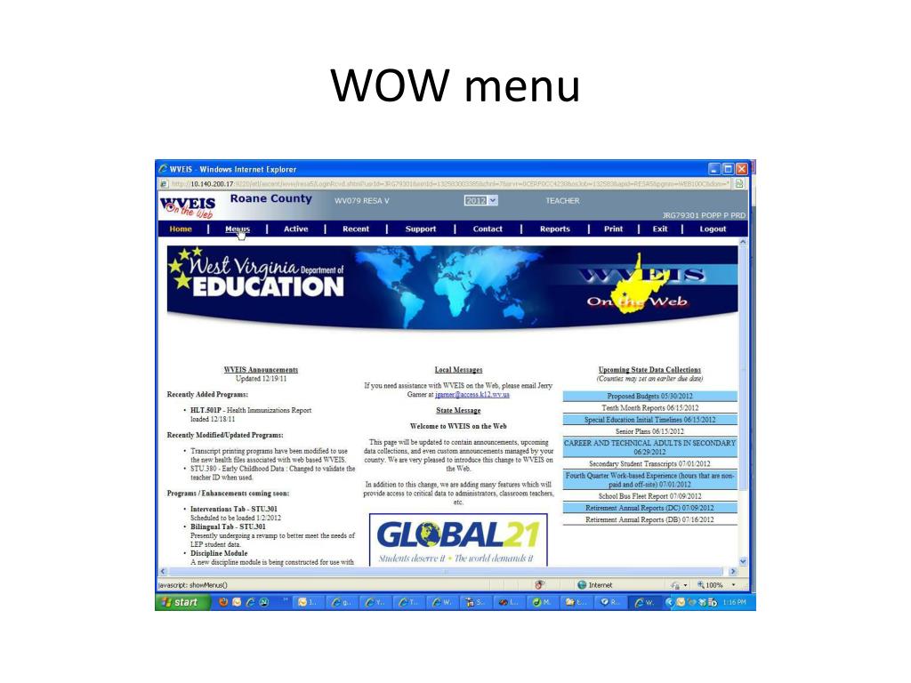 PPT - Example Login screen for WOW PowerPoint Presentation, free ...