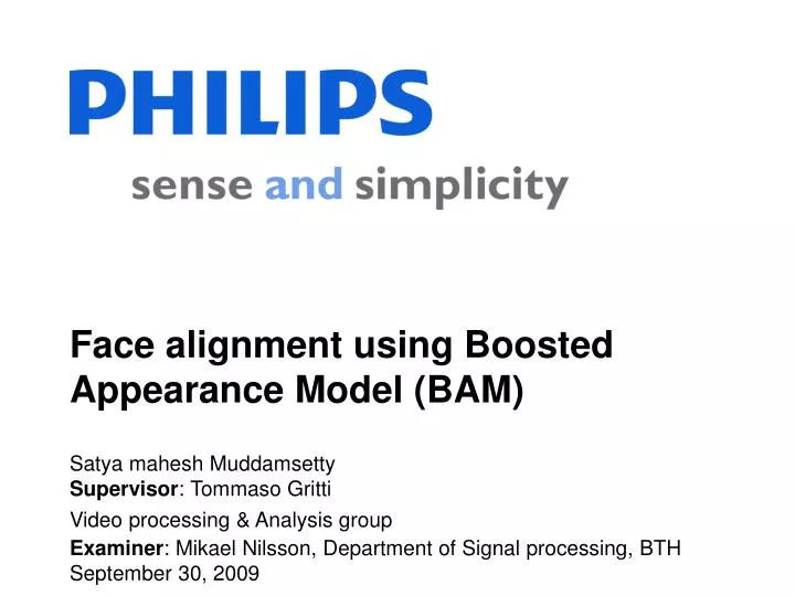 PPT - Face alignment using Boosted Appearance Model (BAM) PowerPoint ...