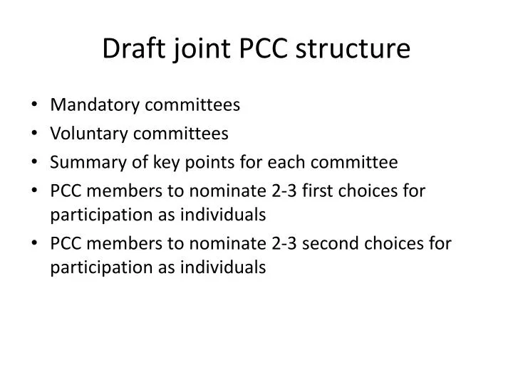 PPT - Draft joint PCC structure PowerPoint Presentation, free download ...