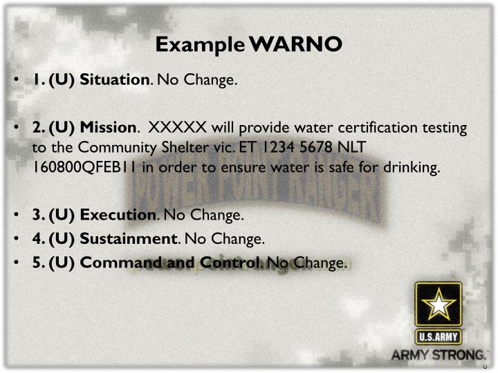 PPT - Issue a Warning Order PowerPoint Presentation - ID:2456050