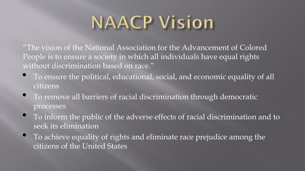 PPT - National Association for the Advancement of Colored People (NAACP ...