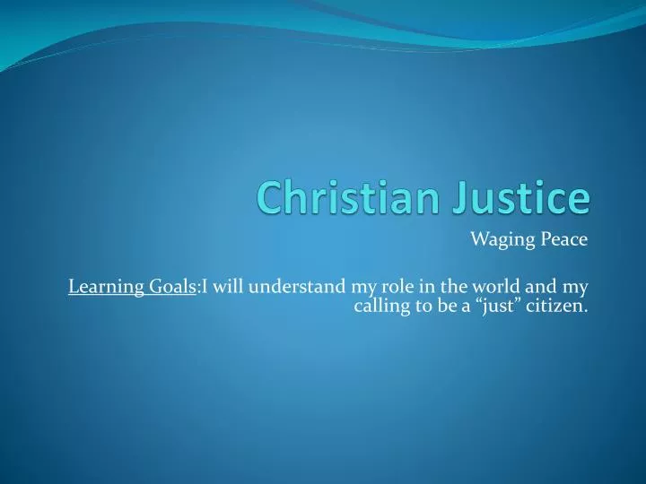 PPT - Christian Justice PowerPoint Presentation, free download - ID:2457460