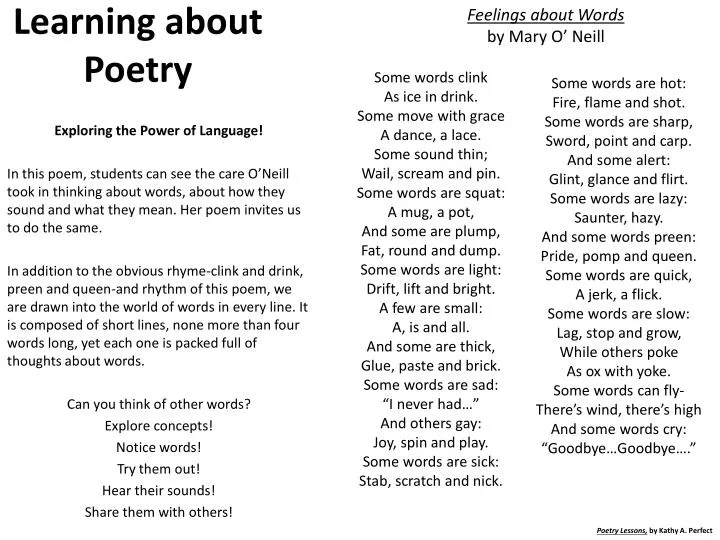 PPT - Learning about Poetry PowerPoint Presentation, free download - ID ...