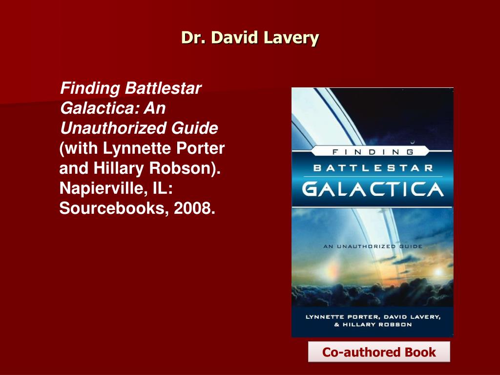 PPT - Dr. David Lavery Professor of English & Popular Culture Middle ...