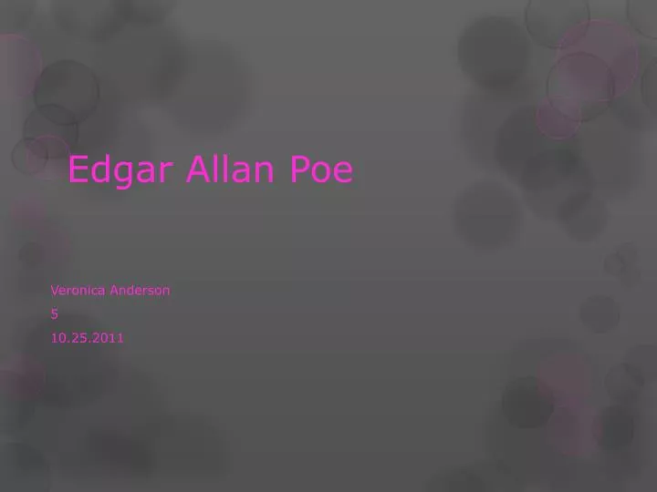 PPT - Edgar Allan Poe PowerPoint Presentation, free download - ID:2458610