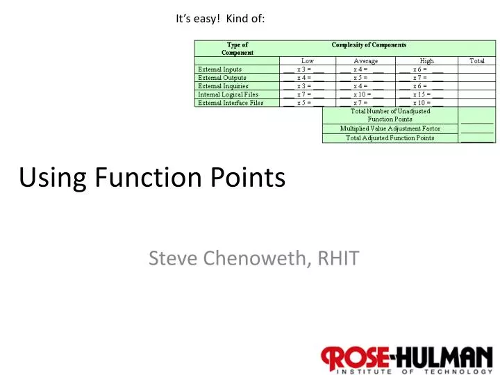 PPT - Using Function Points PowerPoint Presentation, free download - ID ...
