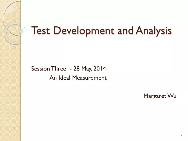 PPT - Test Development and Analysis PowerPoint Presentation, free ...