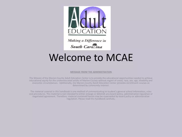 PPT - Welcome to MCAE PowerPoint Presentation, free download - ID:2460343