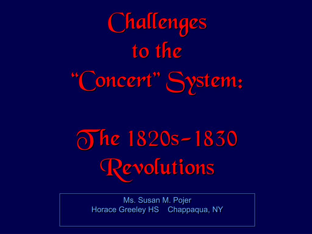 PPT - The Congress o f Vienna and European Revolutionary Movements 1821 ...