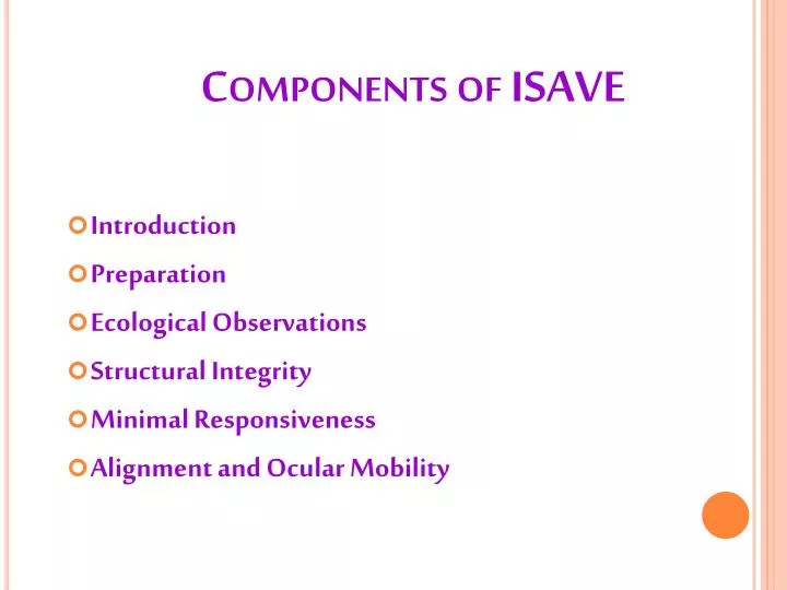PPT - Components of ISAVE PowerPoint Presentation, free download - ID ...
