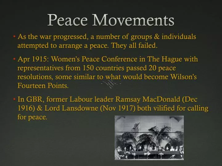 PPT - Peace Movements PowerPoint Presentation, free download - ID:2461511