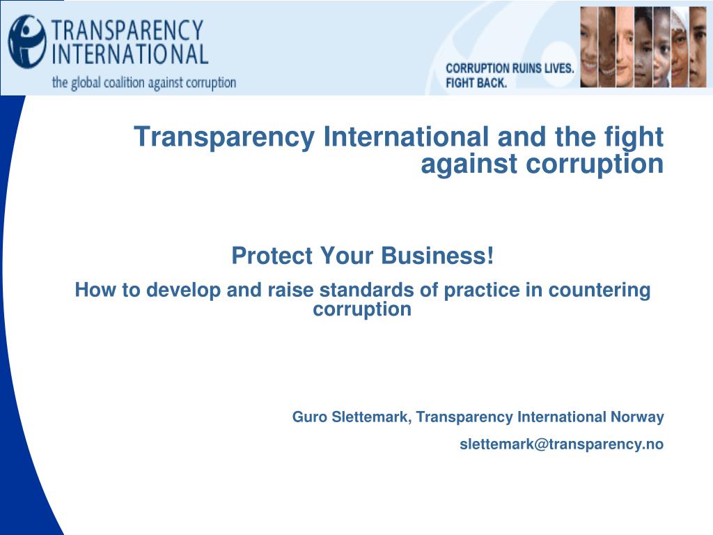 PPT - Transparency International and the fight against corruption ...