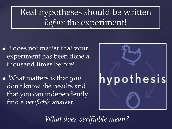 PPT - Creating a Hypothesis PowerPoint Presentation - ID:2462345