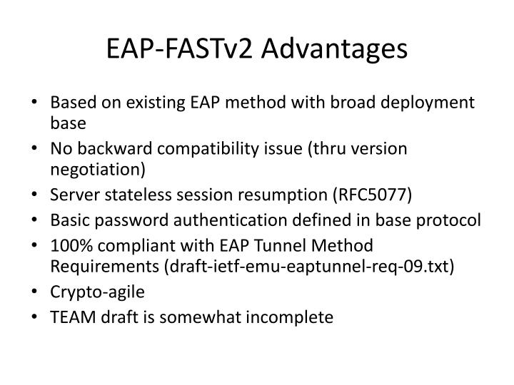PPT - EAP-FAST Version 2 draft-zhou-emu-eap-fastv2-00.txt PowerPoint ...