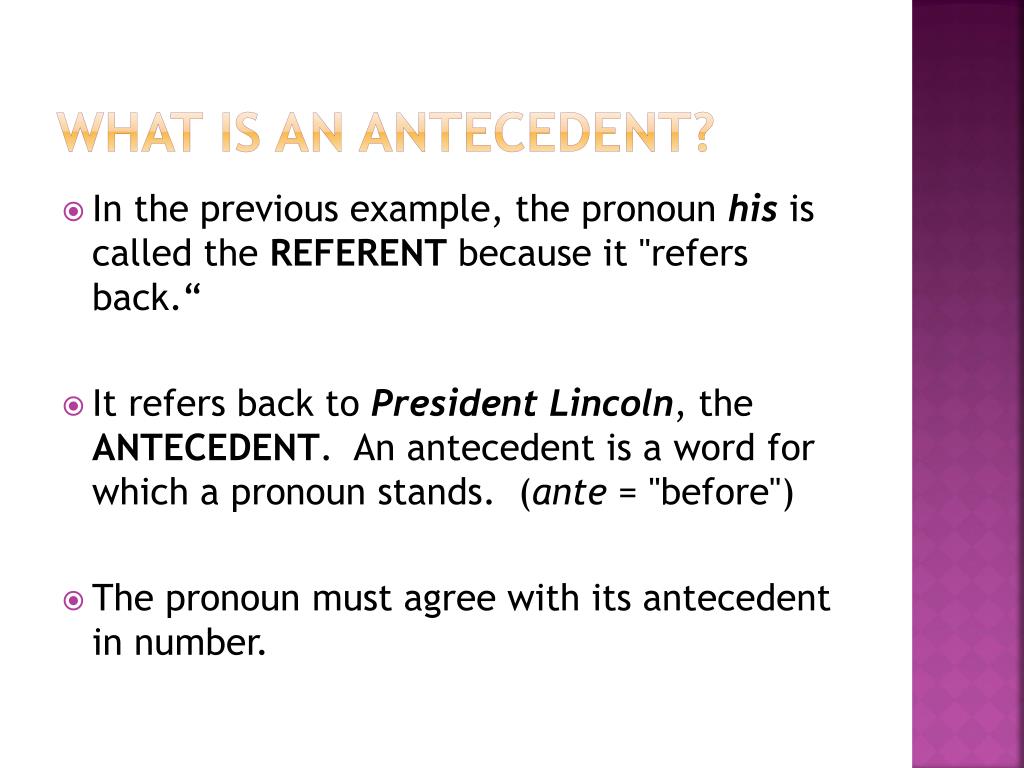 PPT - Agreement: subject-verb Pronoun-antecedent PowerPoint ...